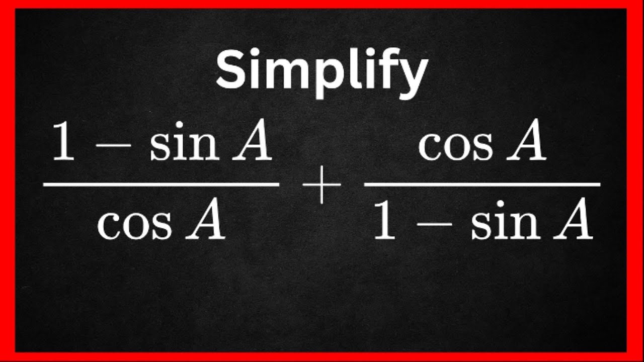 Simplify Trig Expressions Easily - YouTube
