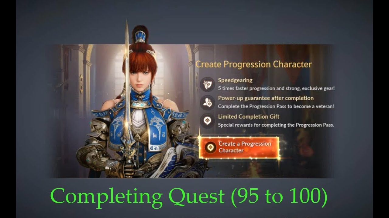 Progression Character : Quests ( 95 to 100 ) - YouTube