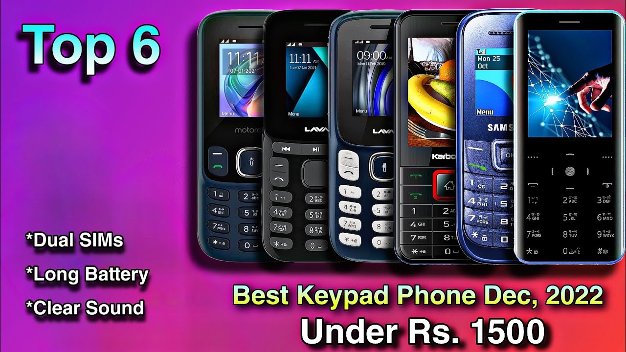 Top 6 Best Keypad Phone under 1500 rs in 2022 || Best Feature Phone ...