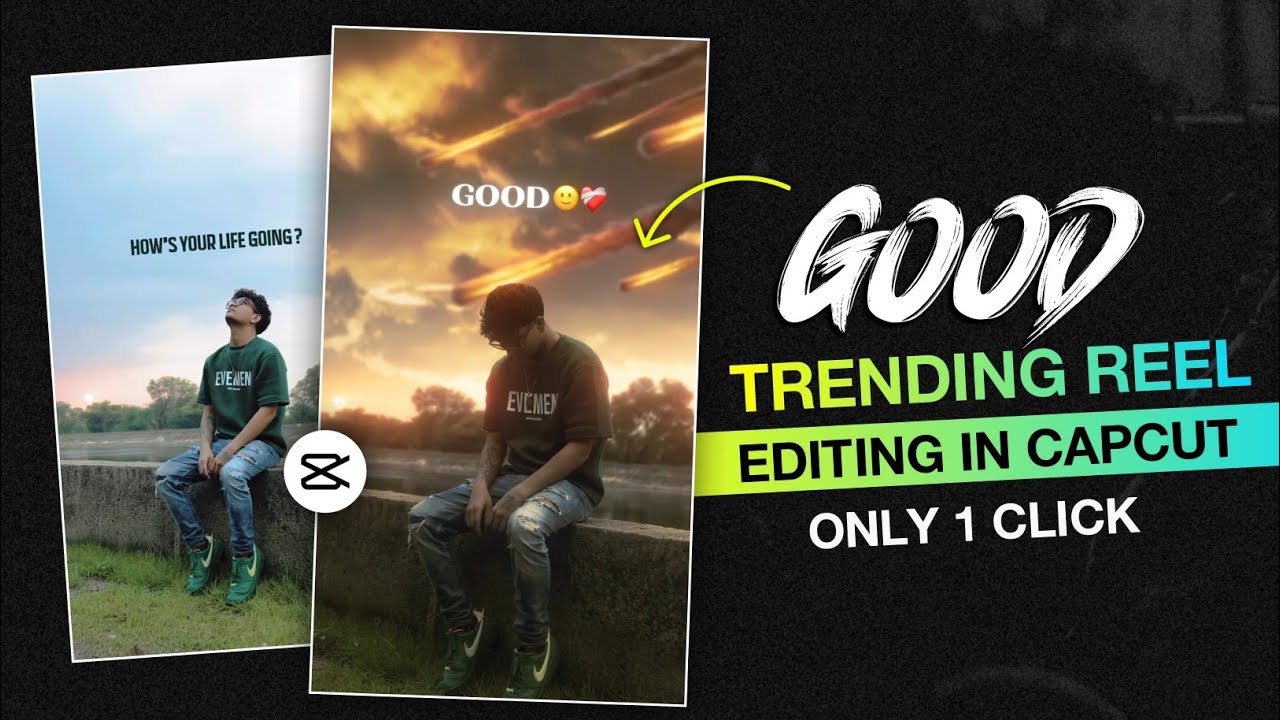Trending Sad Reels Video Editing In Capcut | Sky Effect & Text Reels Video Editing In Capcut ...