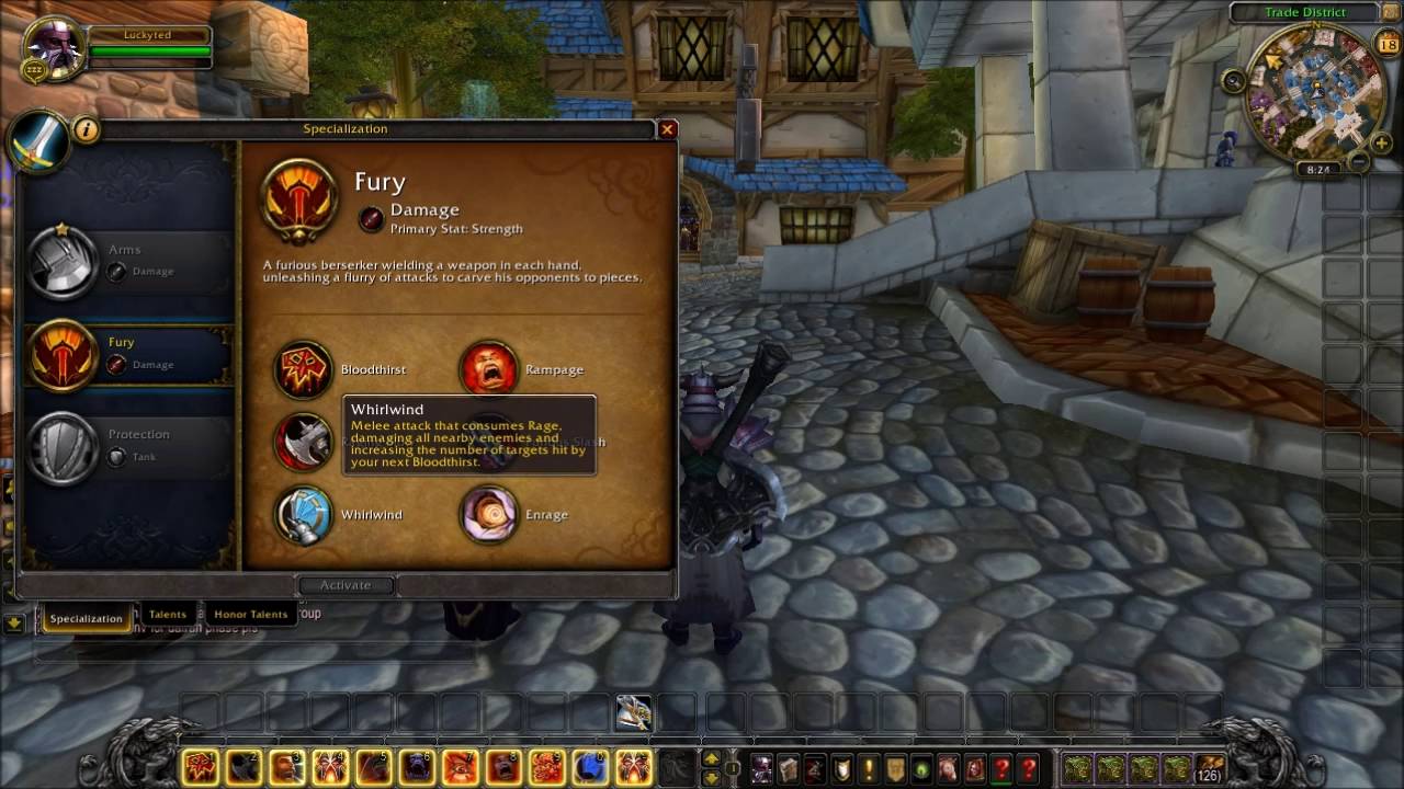 WoW Legion Beta: All current Warrior talent trees. - YouTube