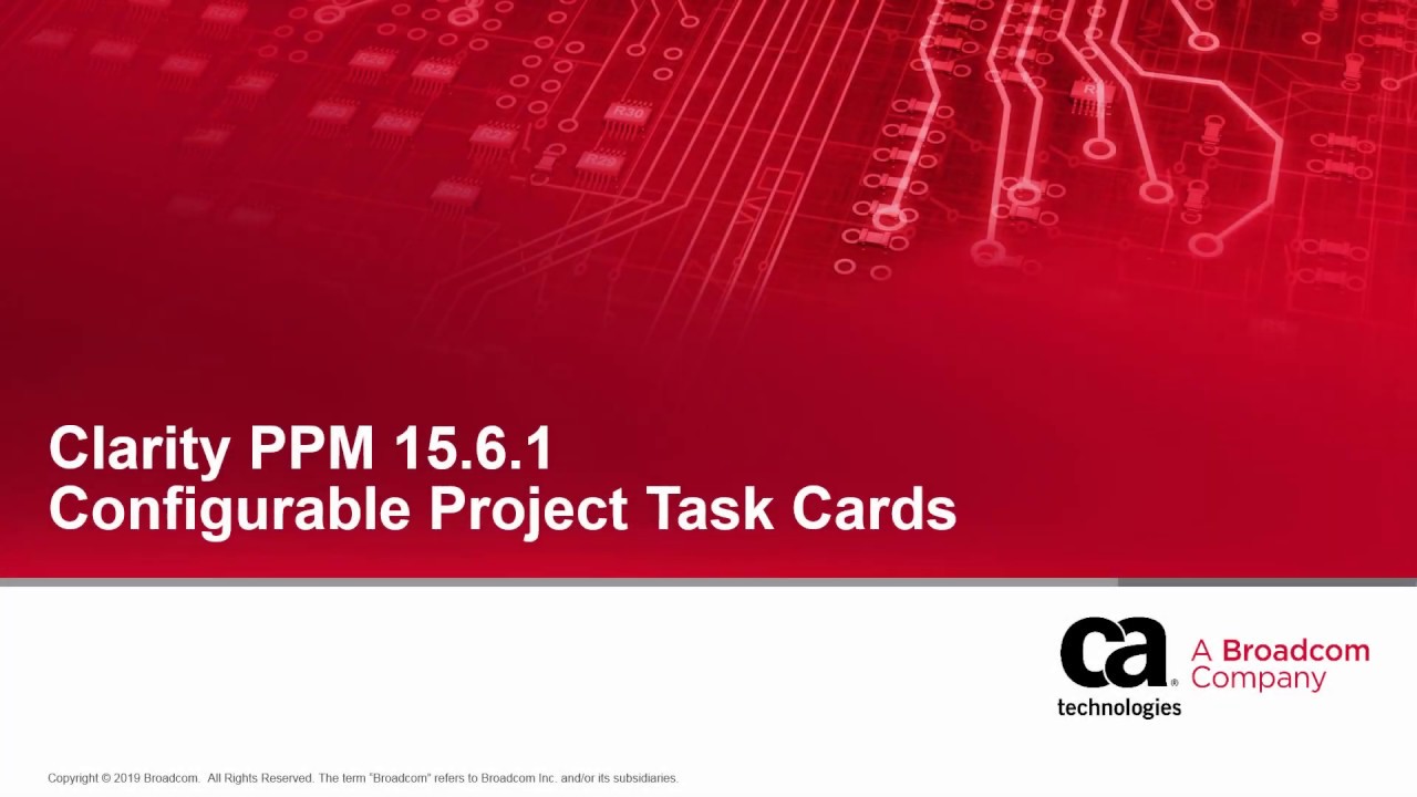 Clarity PPM 15.6.1 Configurable Project Task Cards - YouTube