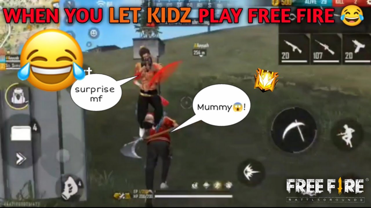 WHEN YOU LET KIDZ PLAY FREE FIRE 😂🤣||GARENA FREE FIRE||SHREYASH GAMING ...