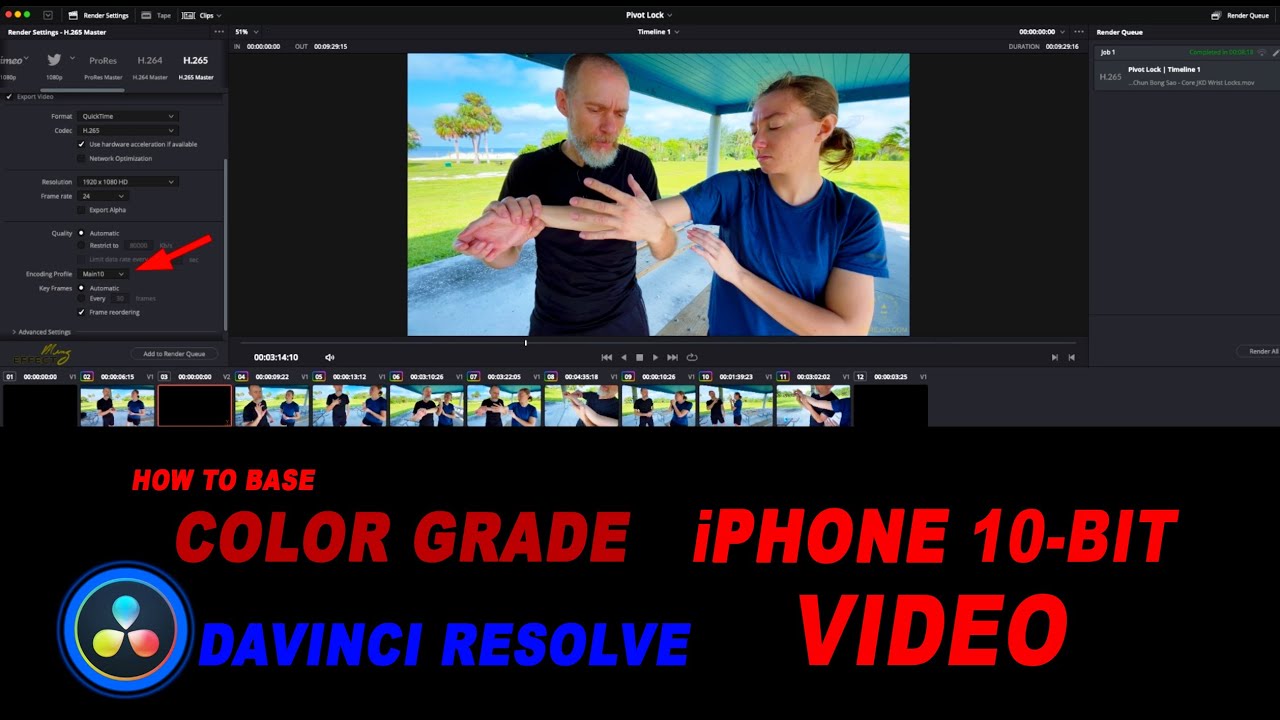 How To Color Grade iPhone 10-Bit Footage | Base Grade - Ming Effect ...