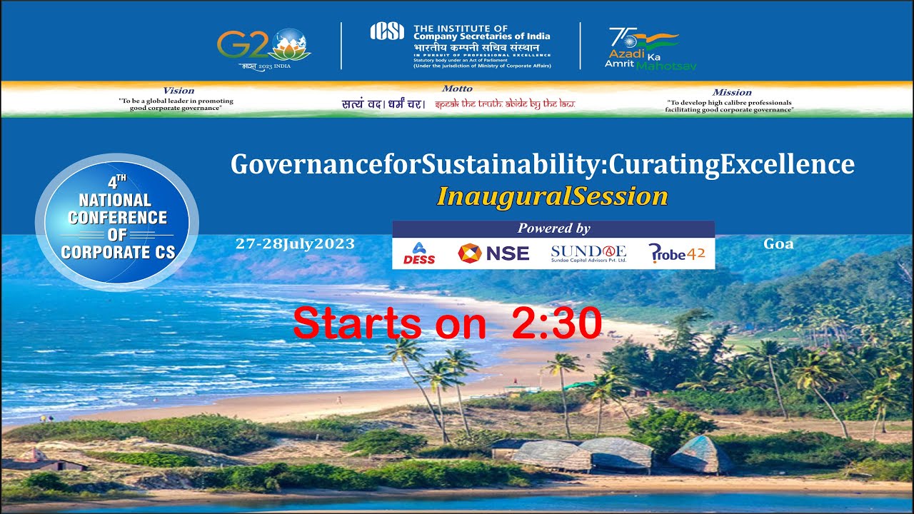 4th National Conference of Corporate CS -Inaugural Session - YouTube