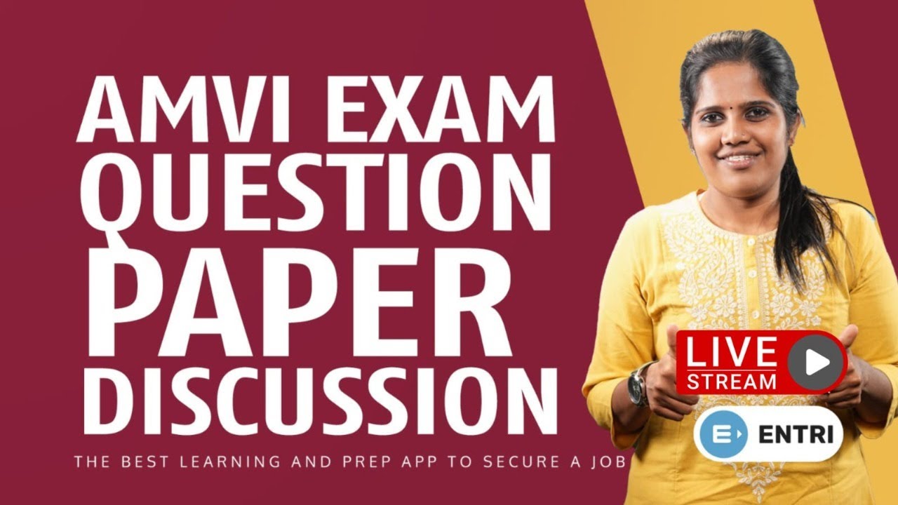 AMVI Exam Question Paper Discussion - Exam Conducted on 26th May - YouTube