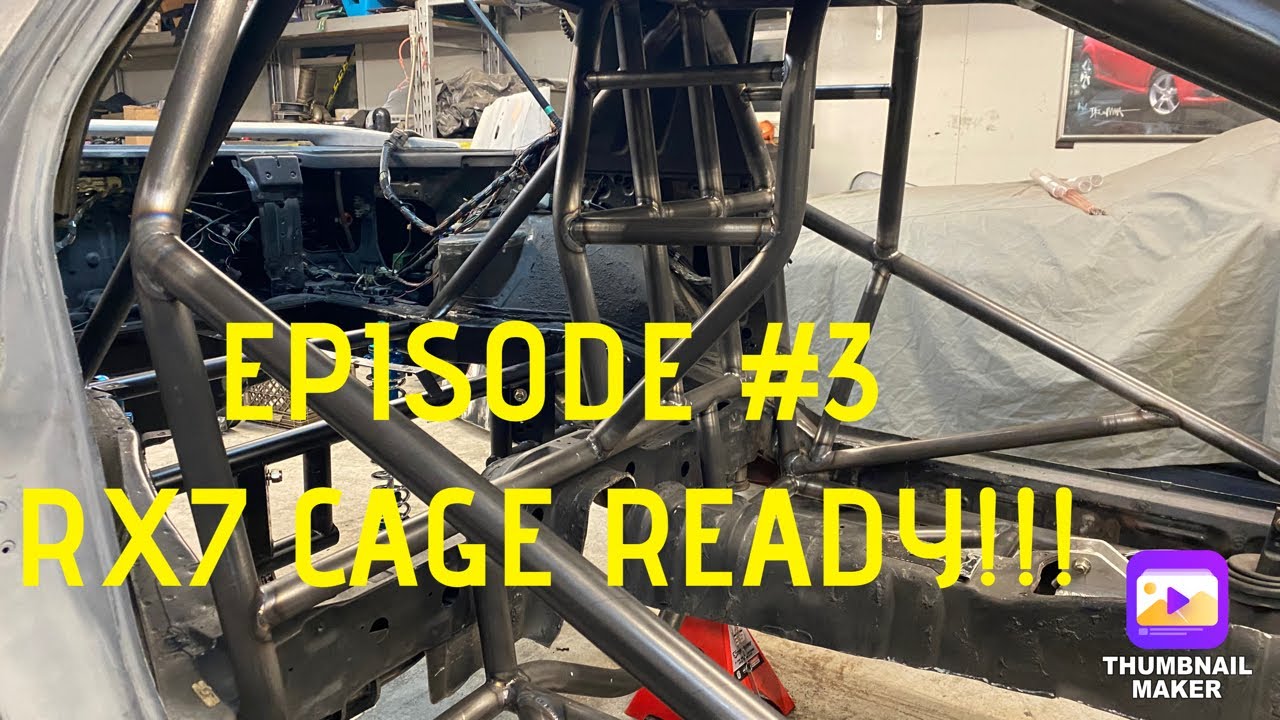 Final roll cage build, episode #3 for the RX7 drag car. - YouTube