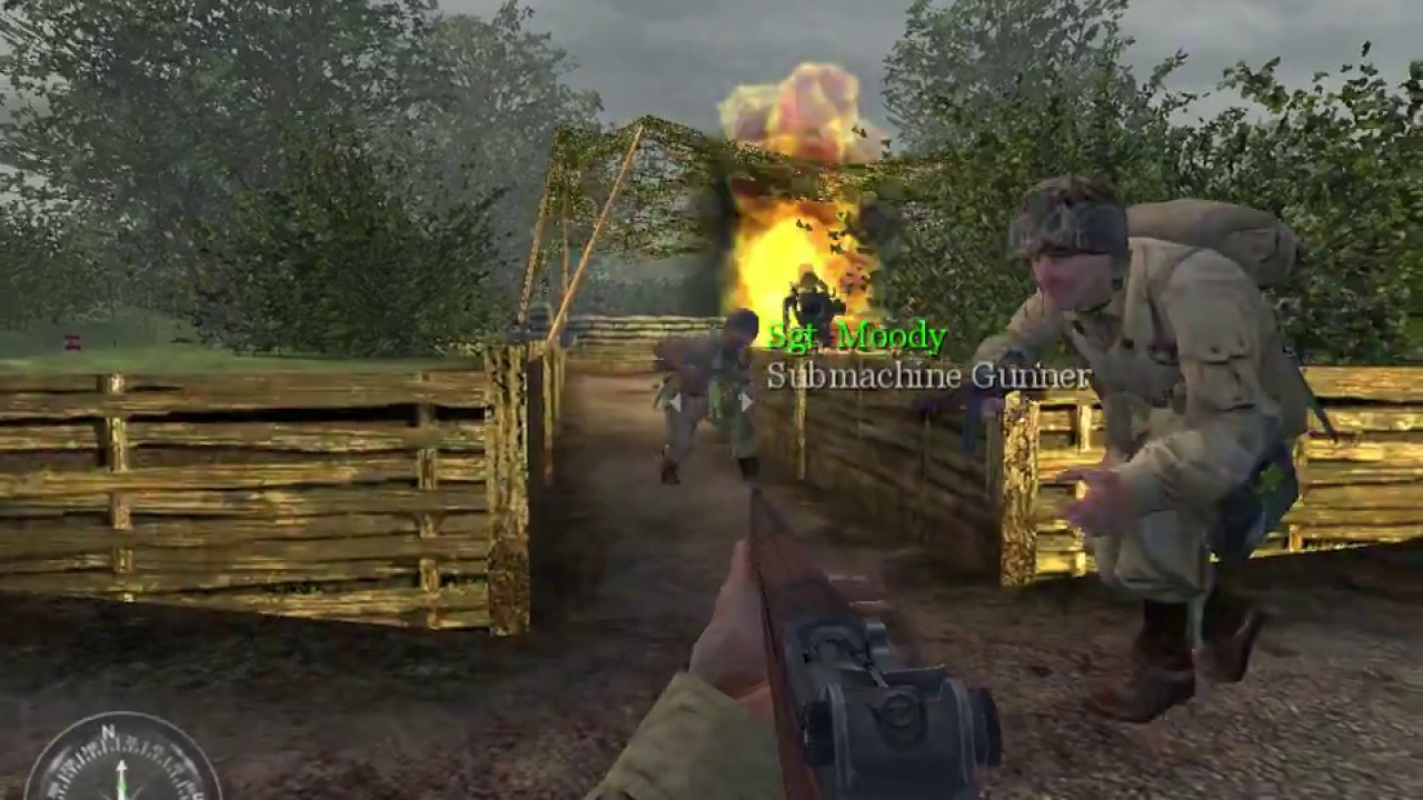 Call of Duty 1 - Mission 4 - Brecourt - YouTube