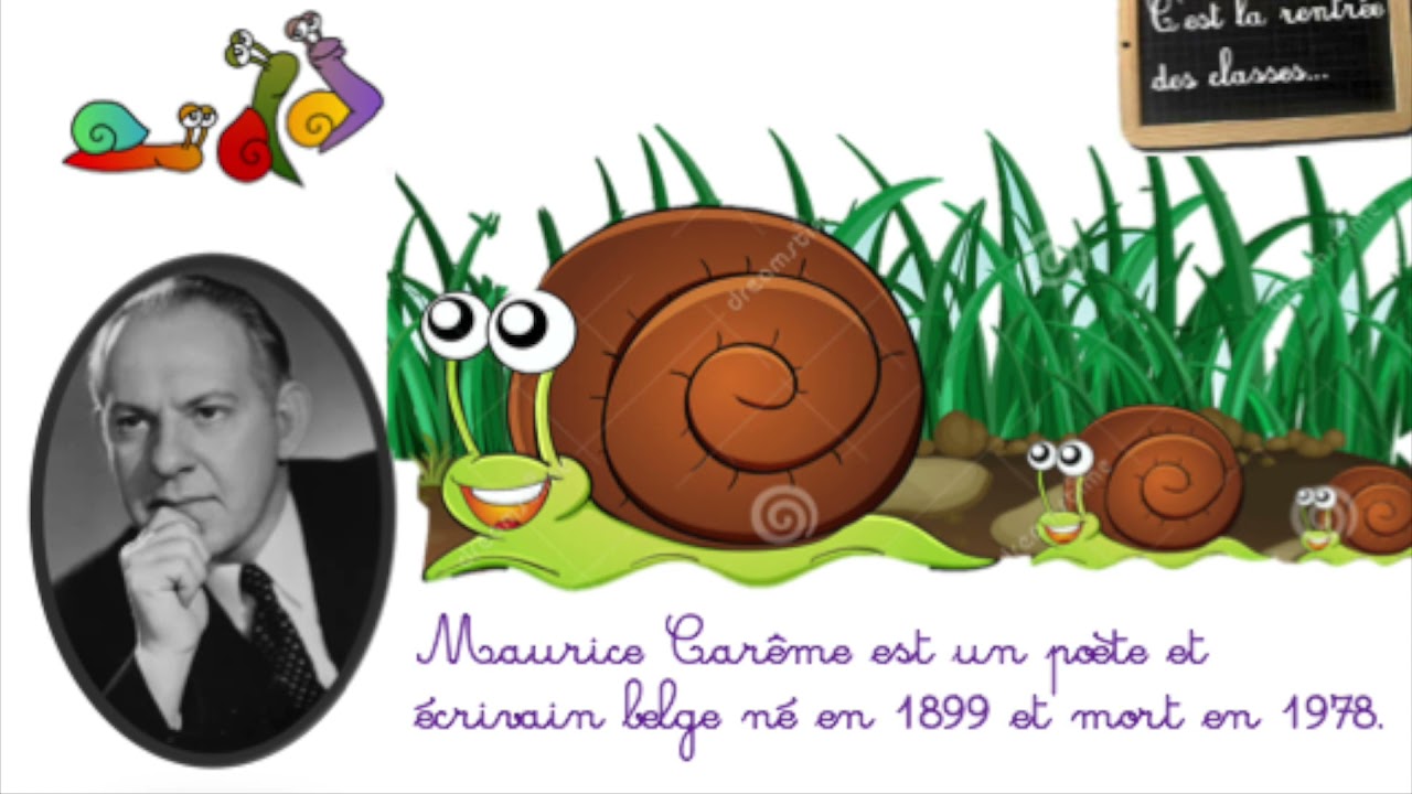 Poésie trois escargots - YouTube