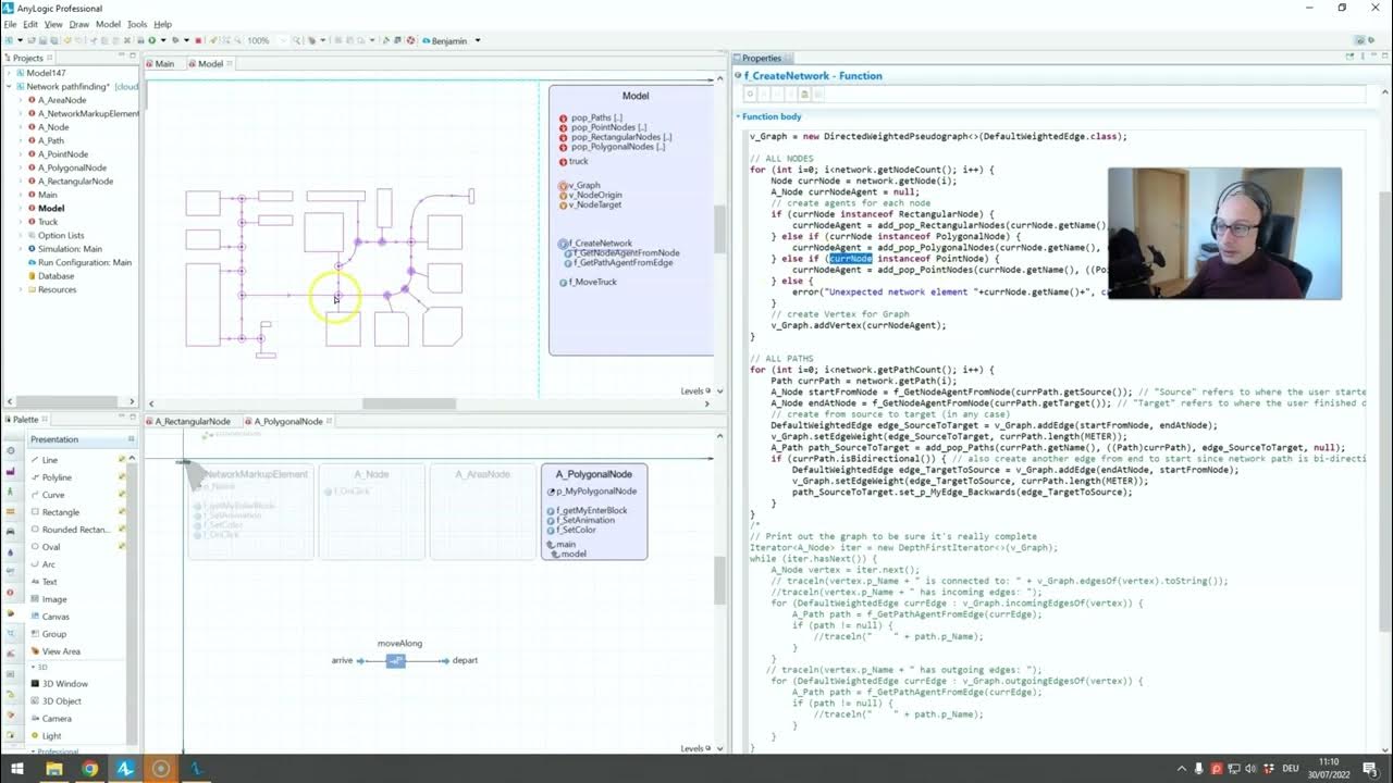 Agent-based AnyLogic networks - Part 3: Agent instantiation - YouTube