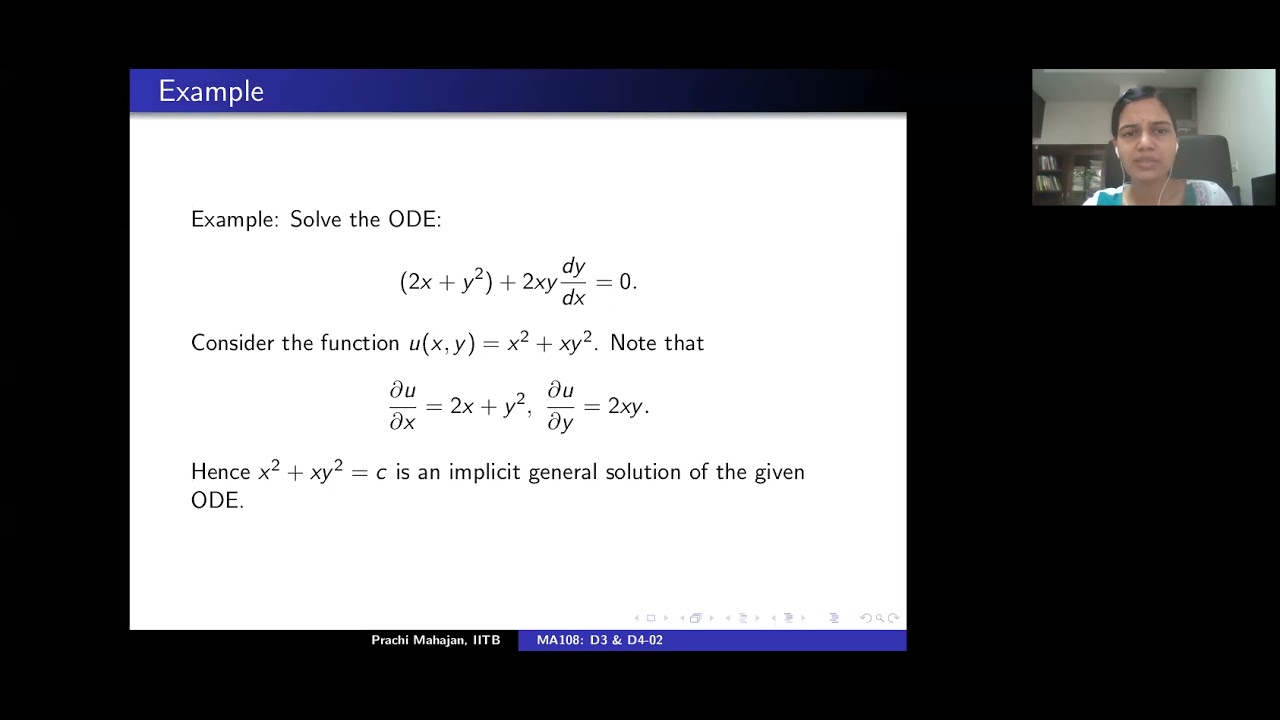 MA108 (D3-D4) Differential Equations Lecture 2 - Part 2 - YouTube