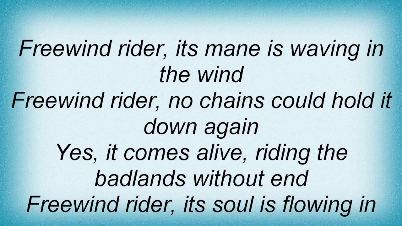 Running Wild - Freewind Rider Lyrics - YouTube
