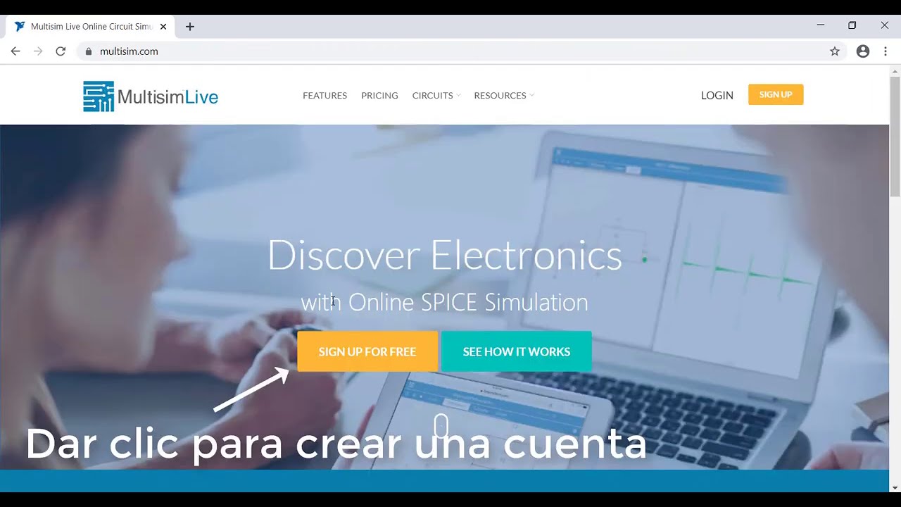 Crear cuenta en Multisim Live para simular circuitos electrónicos ...