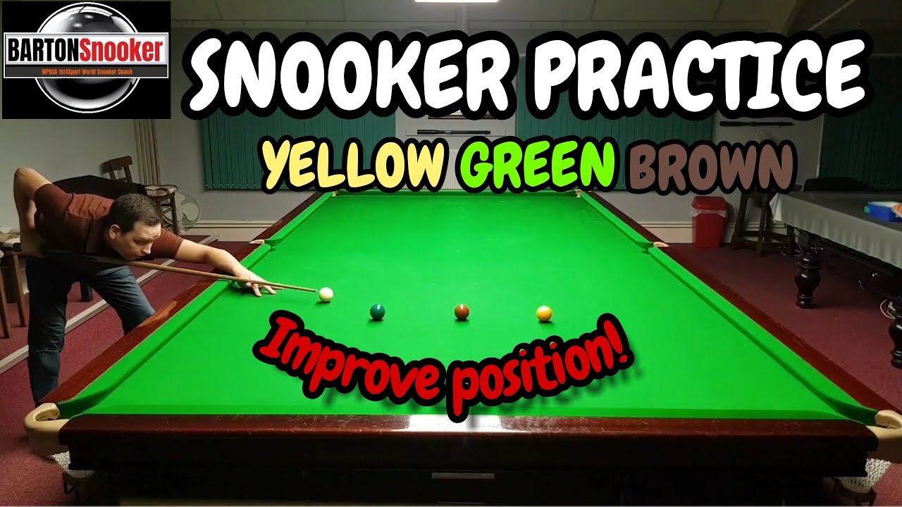 Snooker Practice Routine - Yellow Green & Brown - Snooker Training ...