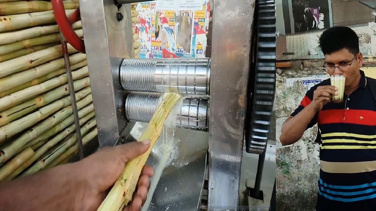 Heathy street Drinks Sugarcane Juice @ TK 10 per Glass Yummy Food Akher ...