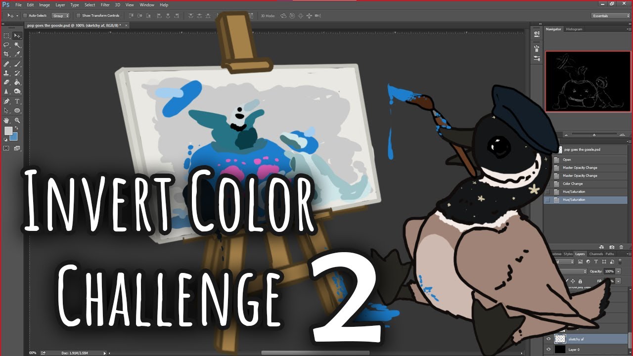 ART CHALLENGE - Inverted Colors 2 (I'm made of Pumpkin) - YouTube