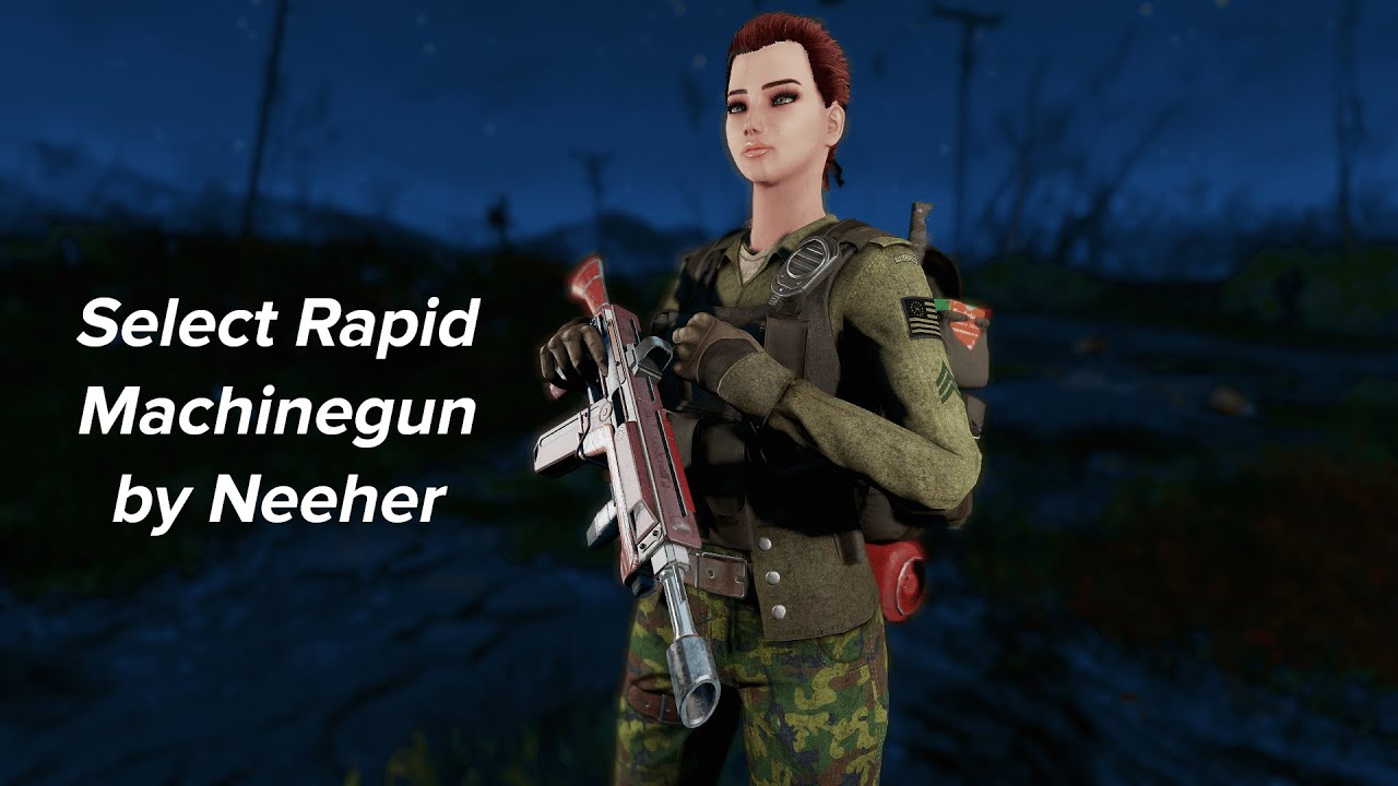 Fallout 4 Mod - Select Rapid Machine Gun By Neeher - YouTube