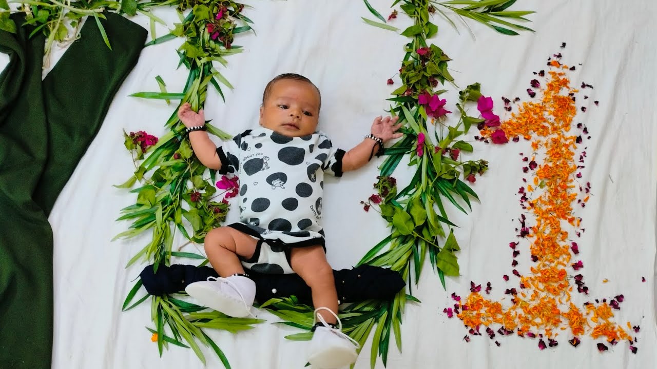 1 month baby photoshoot ideas..1 month birthday celebration ideas..# ...