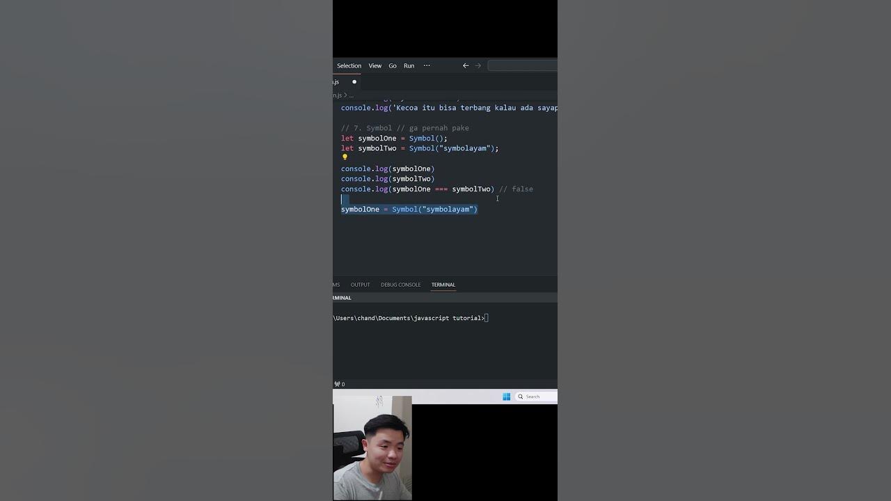 Tutorial Javascript 60 Detik Part 3 Data Type Shorts Belajarprogramming Youtube
