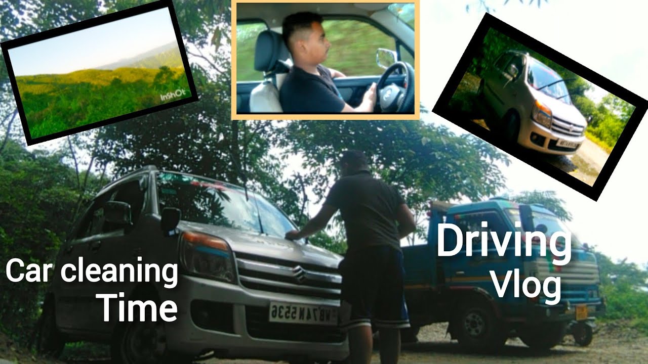 🚙car cleaning video (hills style 🤣) first time driving vlog #car ...