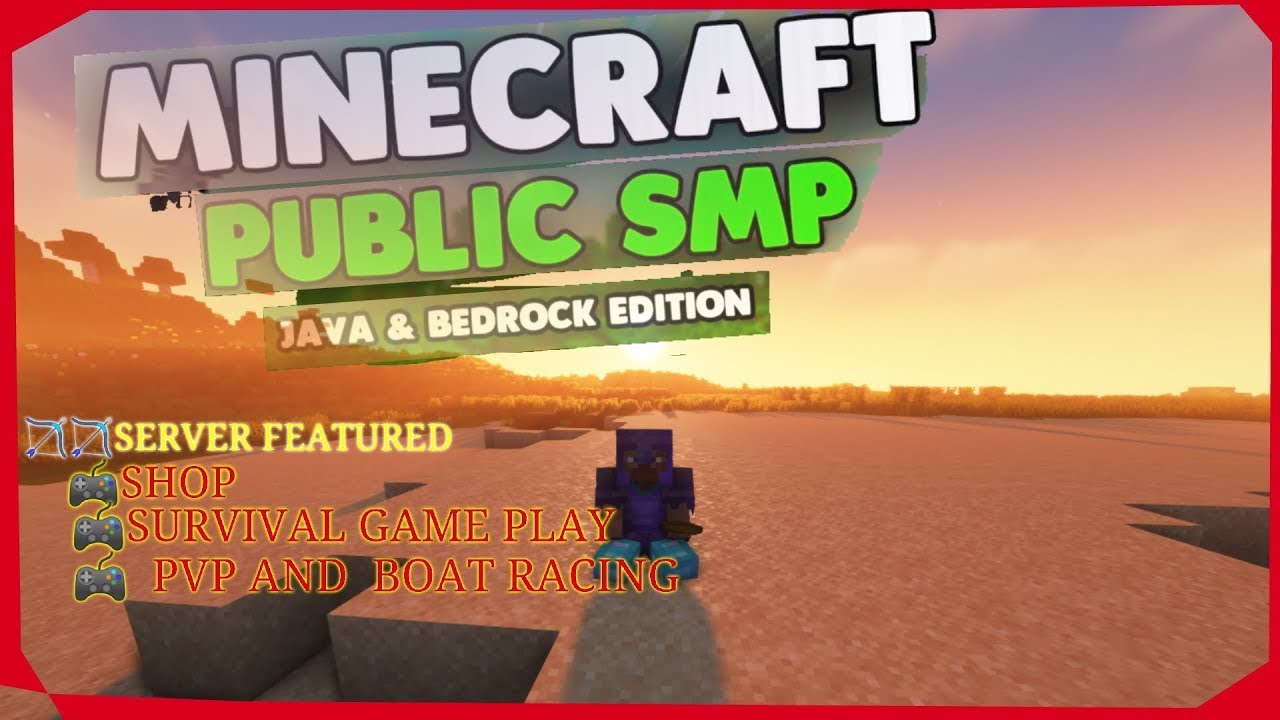 NEW Public SMP| Join My Smp Java+Pe+Bedrock Minecraft Live| Survival ...