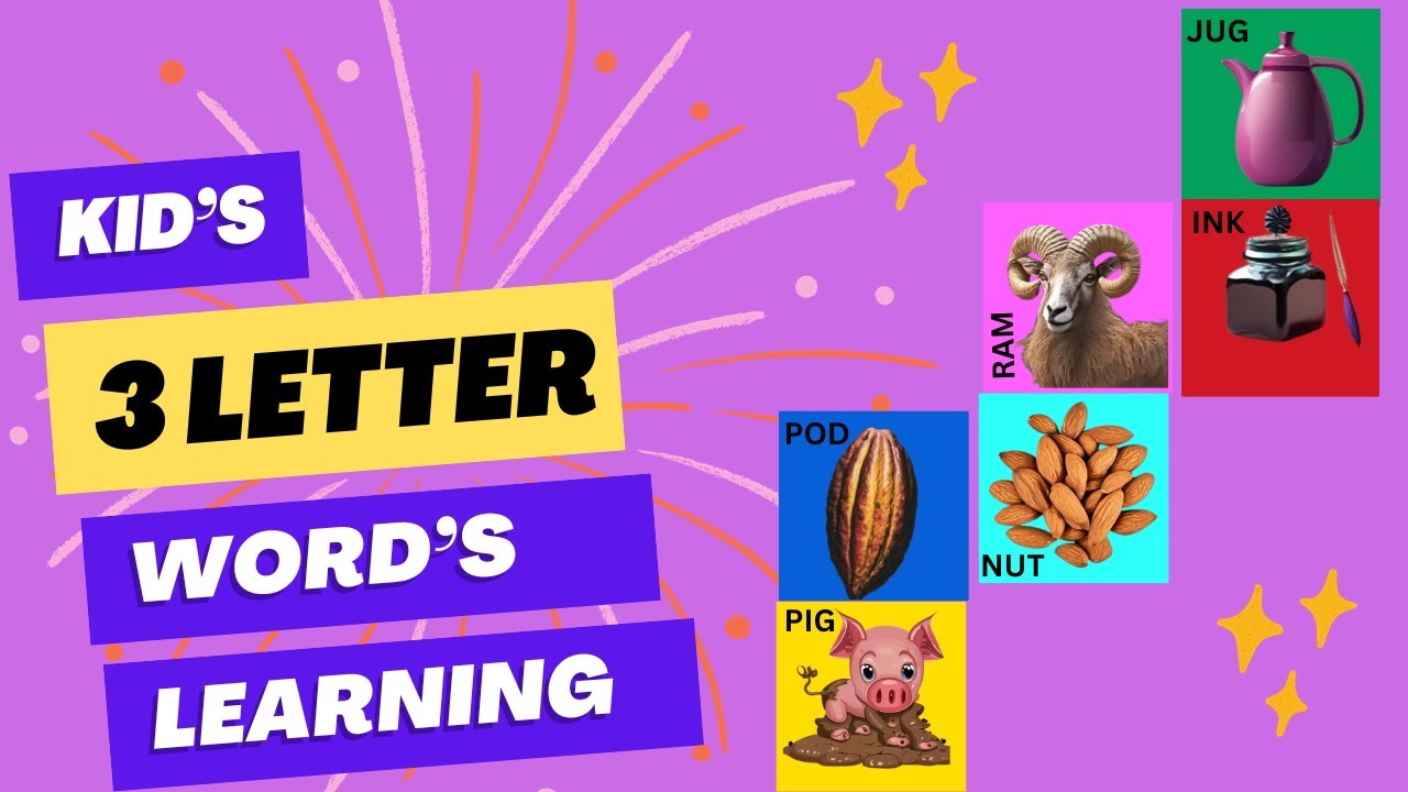 Kids 3 Letter Words Learning YouTube Kids 3 Letter Words Learning YouTube