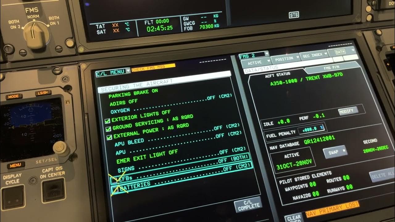 Airbus A350 the electronic checklists - YouTube