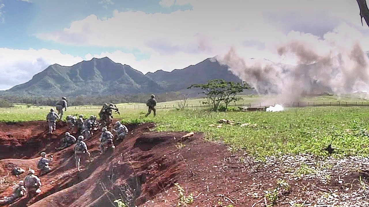US Army Live Fire Exercise: Explosives, Live Rounds, Howitzers, Close ...