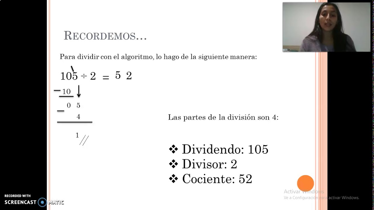 Video clase 9 Problemas de división de números naturales / 8°Básico ...