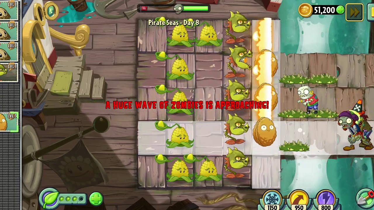 PvZ 2 - Pirate Seas Day 8 - YouTube