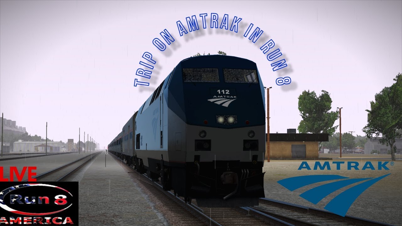Trip on Amtrak in Run 8 - YouTube