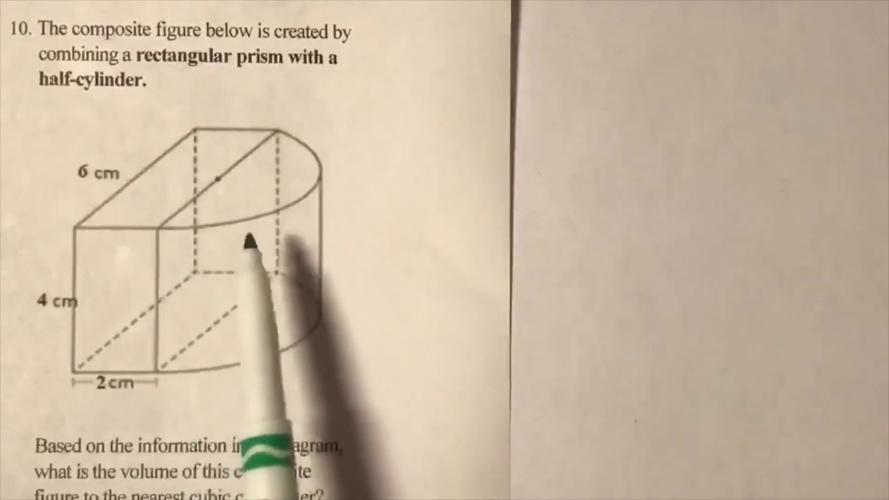 Volume Half Cylinder Prism 10 YouTube Volume Half Cylinder Prism 10 YouTube