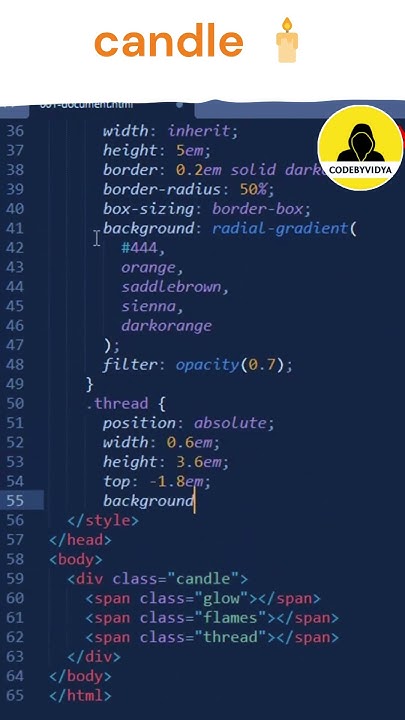 Create Candle 🕯 Html Andand Css 🔥 Youtube