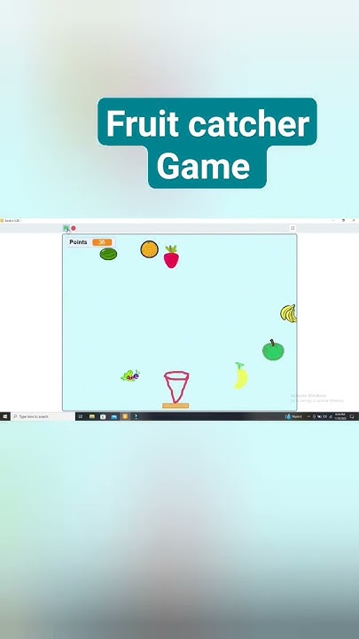 Fruit catching game | Fruit catcher game with scratch #viral #trending ...