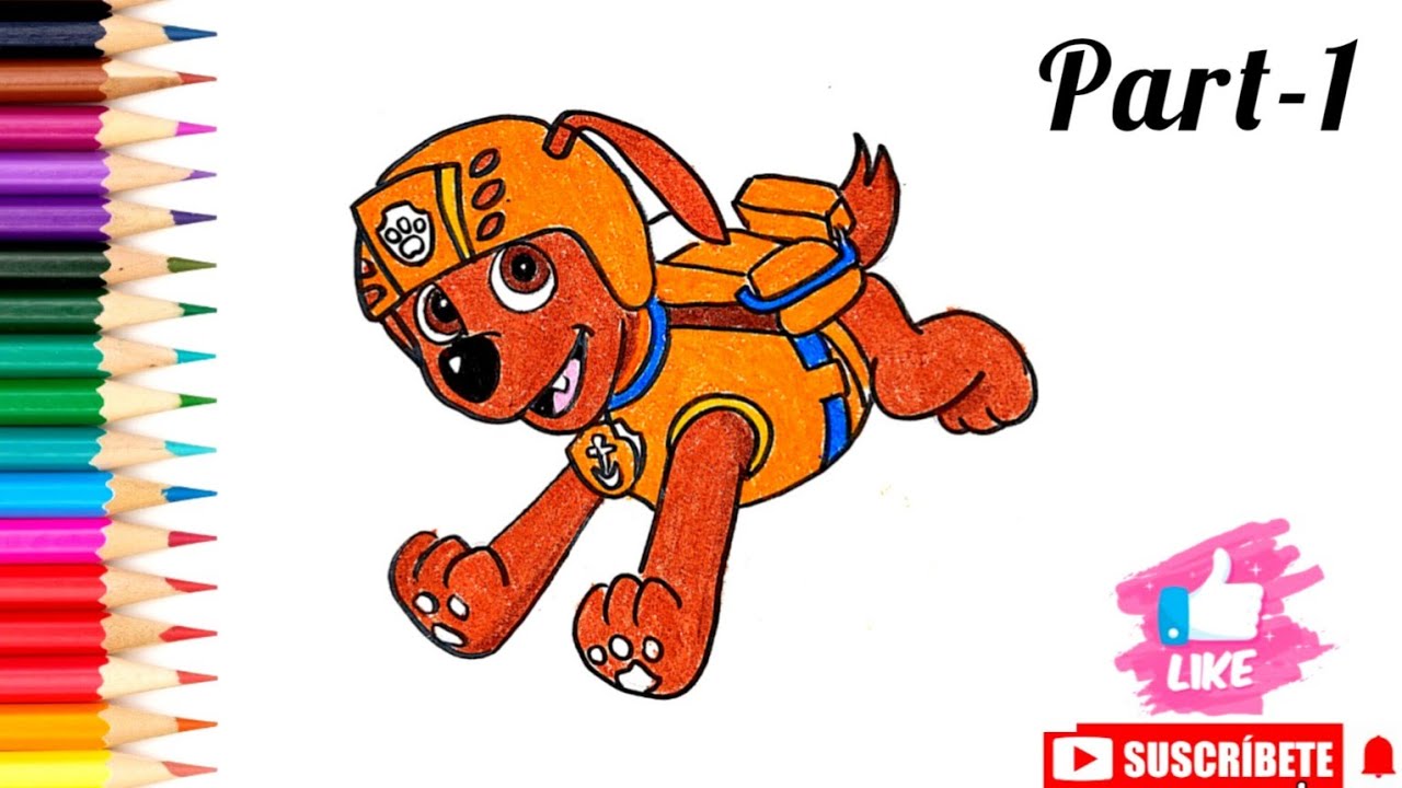 How to draw Zuma from Paw Patrol | Easy drawing - YouTube