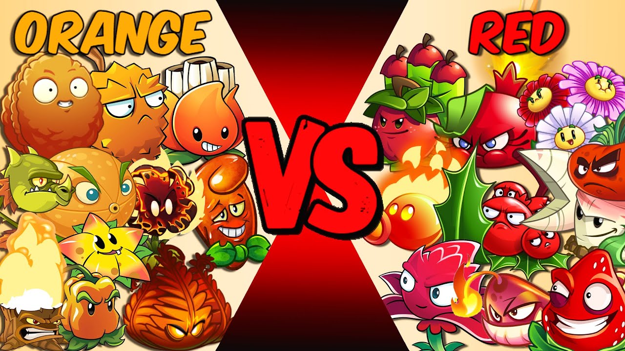 Team ORANGE vs RED Plants Battlez - Which Plant Team's NOOB? - PvZ 2 ...