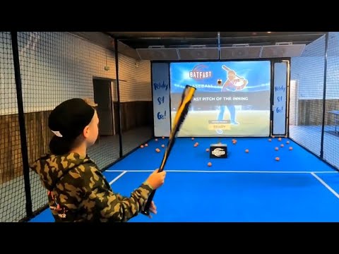 perran sands, perranporth. Batfast baseball pitching simulator. awesome ...