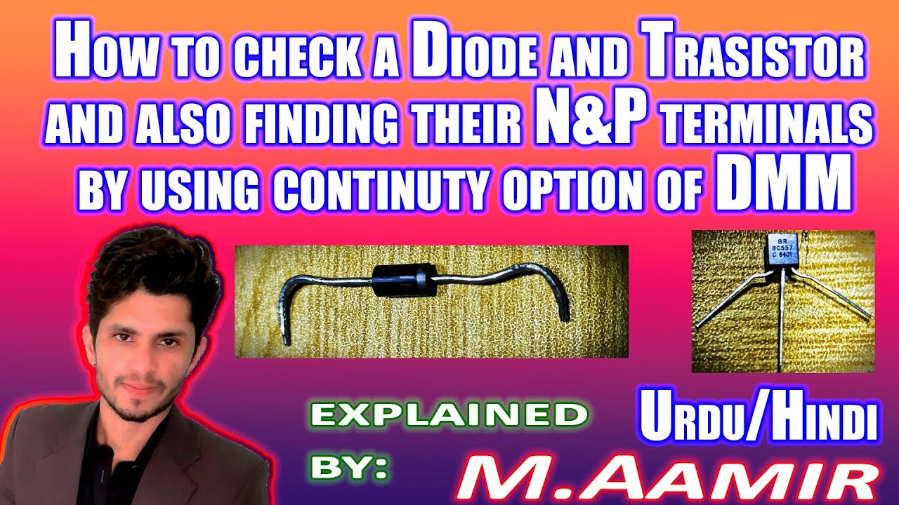 How to find P and N legs of diode and Transistor?|Useful Continuty test ...