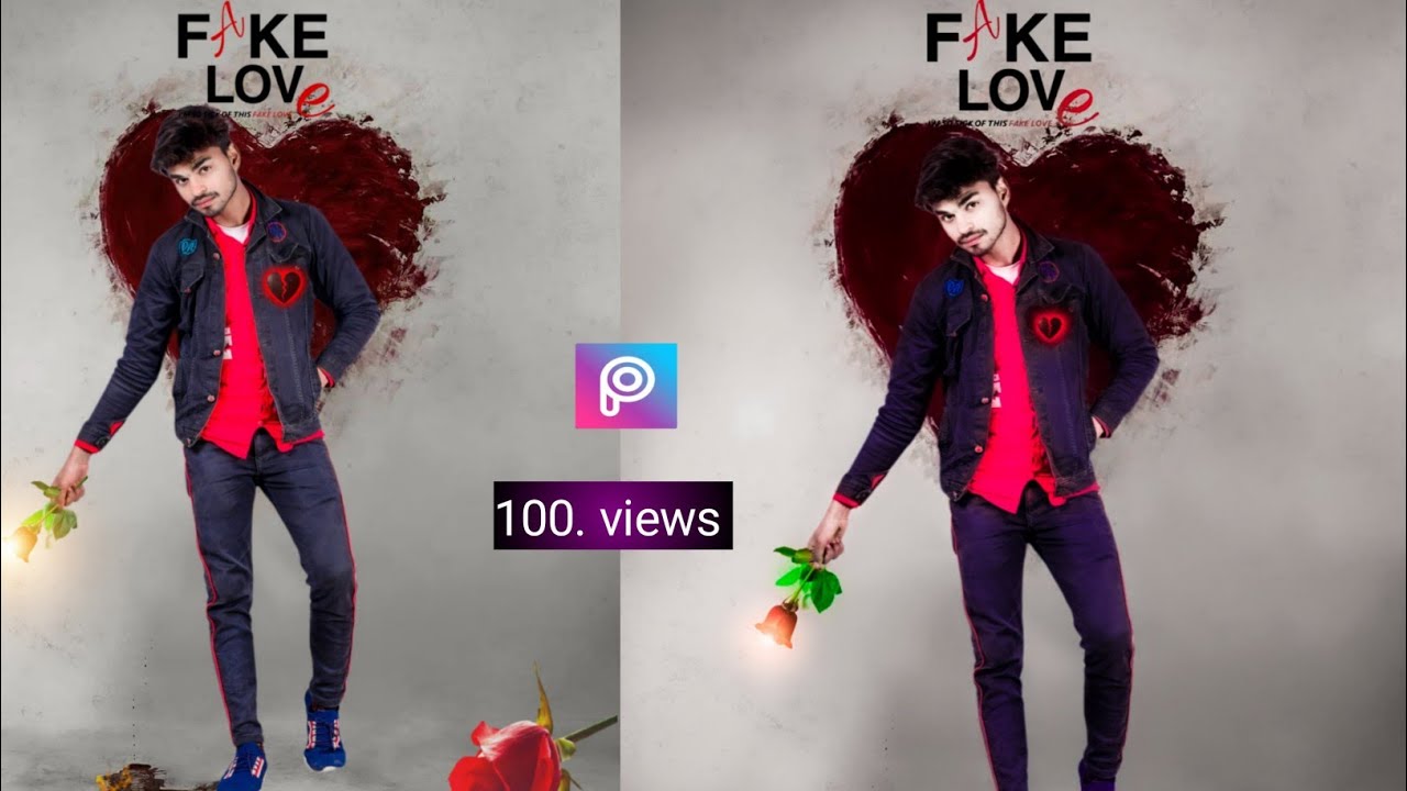 Fake love photo editing tutorial fake love photo editing in - YouTube