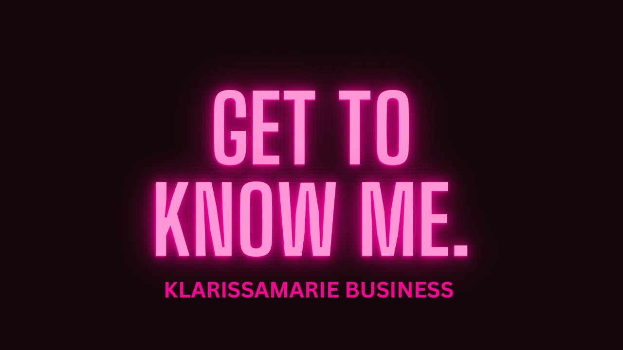 get to know me (first video) - YouTube