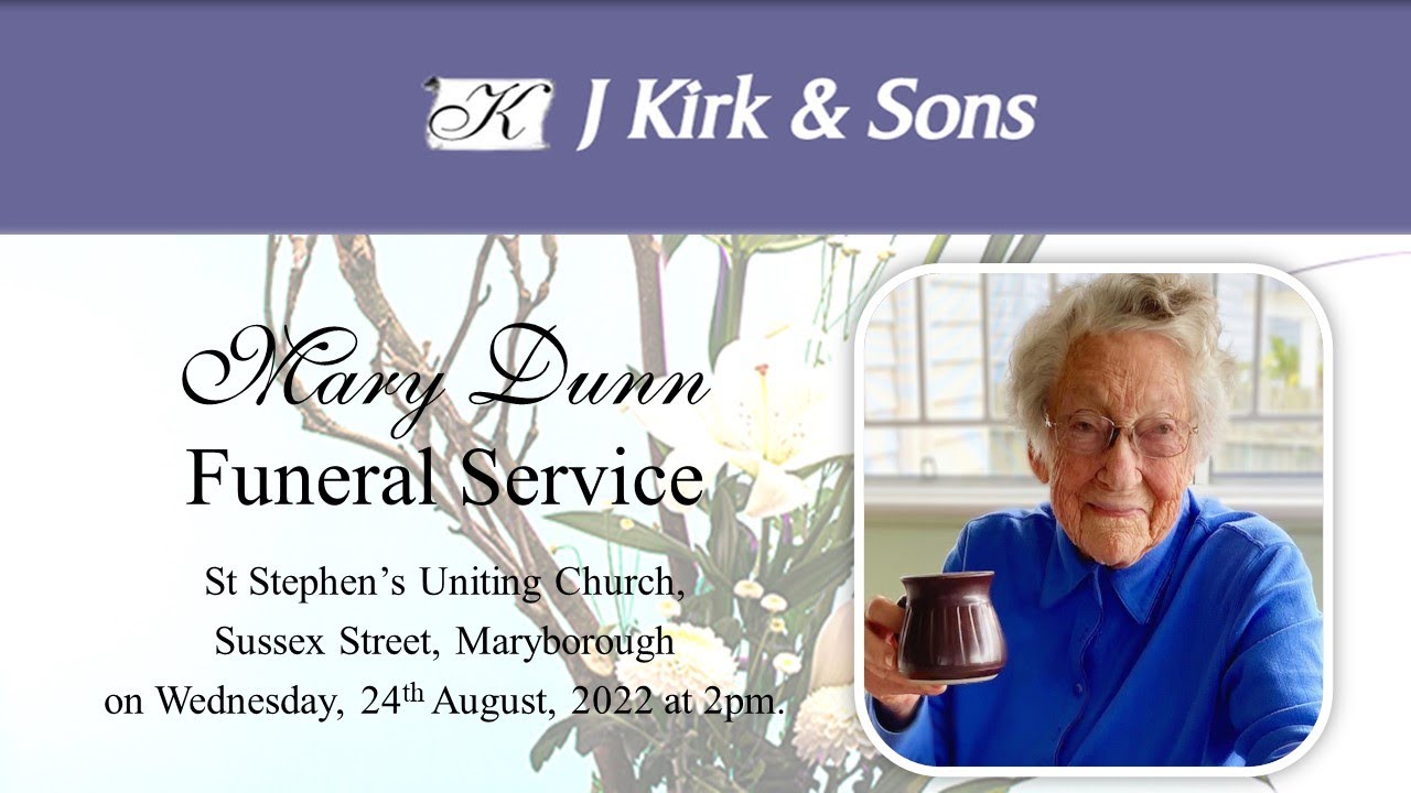 Mary Dunn Funeral Service - YouTube