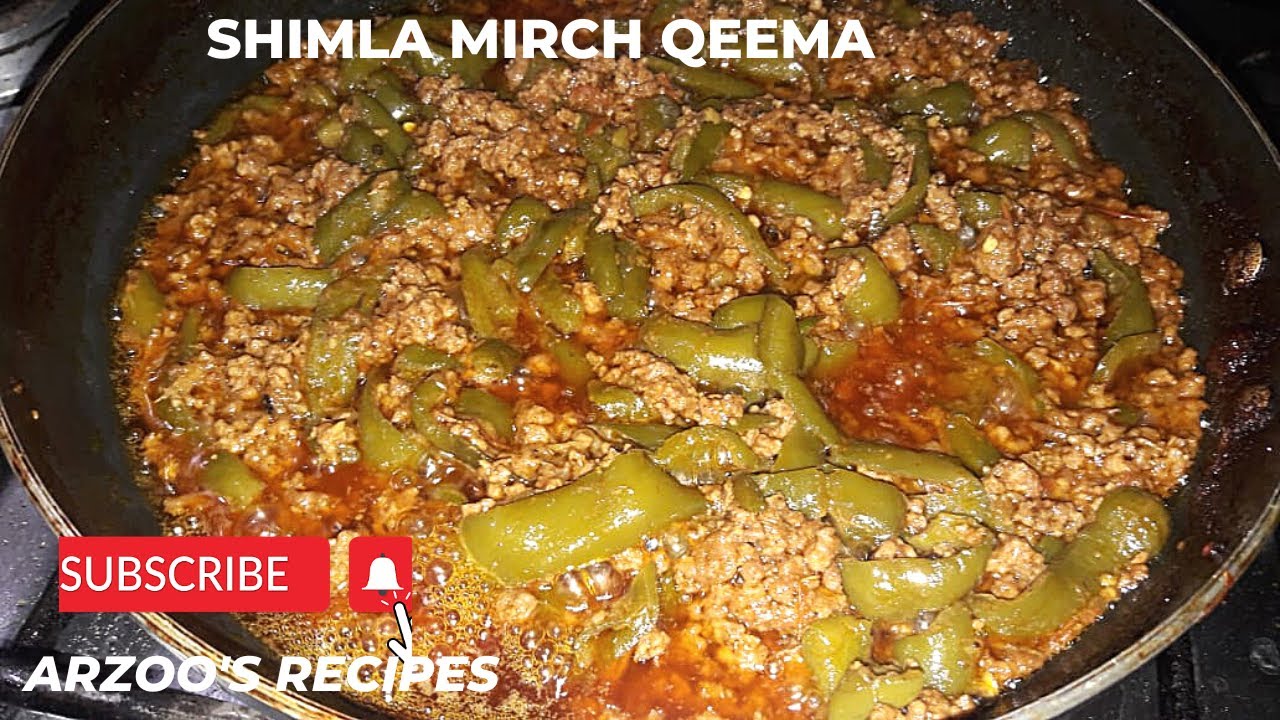 Shimla mirch qeema recipe/Qeema shimla mirch recipe by Arzoo's recipes ...