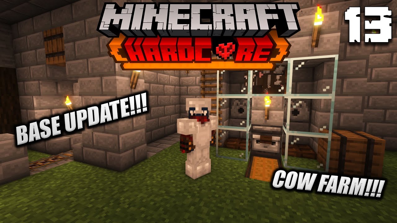 MAKING A COW FARM IN MINECRAFT HARDCORE!!! (13) - YouTube