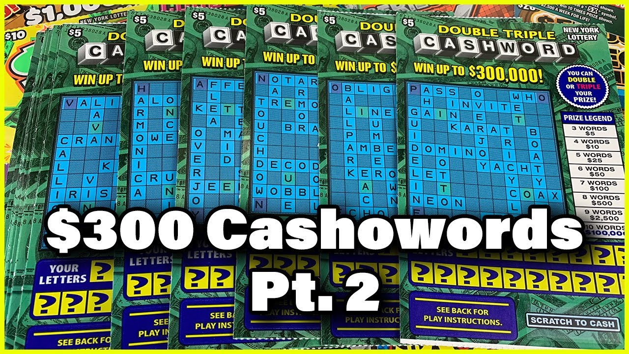 $100 Double Triple Cashword! New York Lottery Cashwords - YouTube