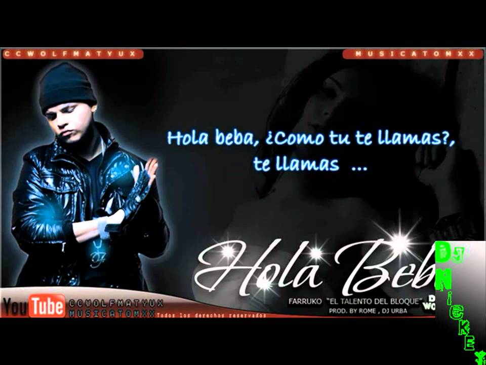 Hola beba farruko con letra - YouTube