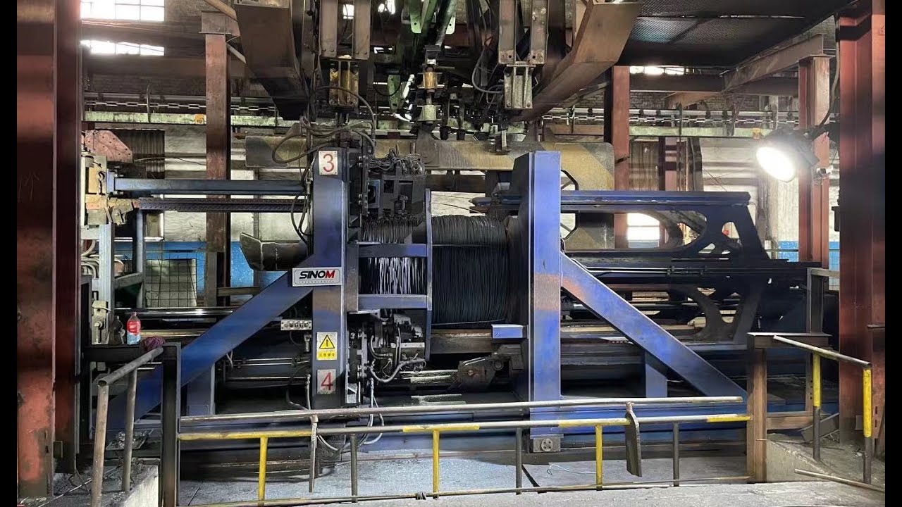 horizontal coil compactor - YouTube