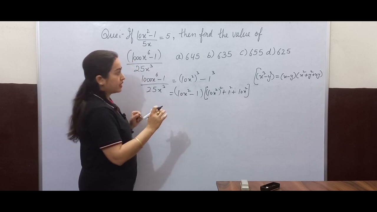 If 10x 2 1 5x Then Find The Value Of 1000x 6 1 25x 3 important