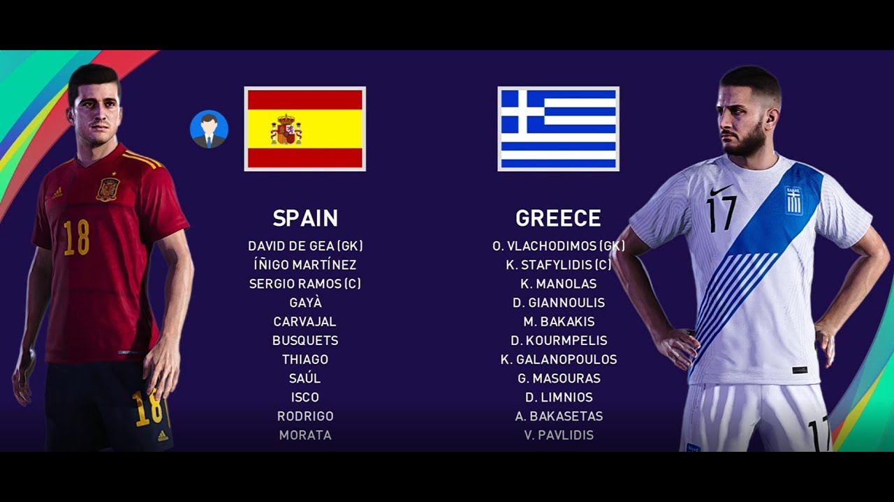 Spain vs Greece - FIFA World Cup Qatar 2022 Qualification -PES 2021 ...