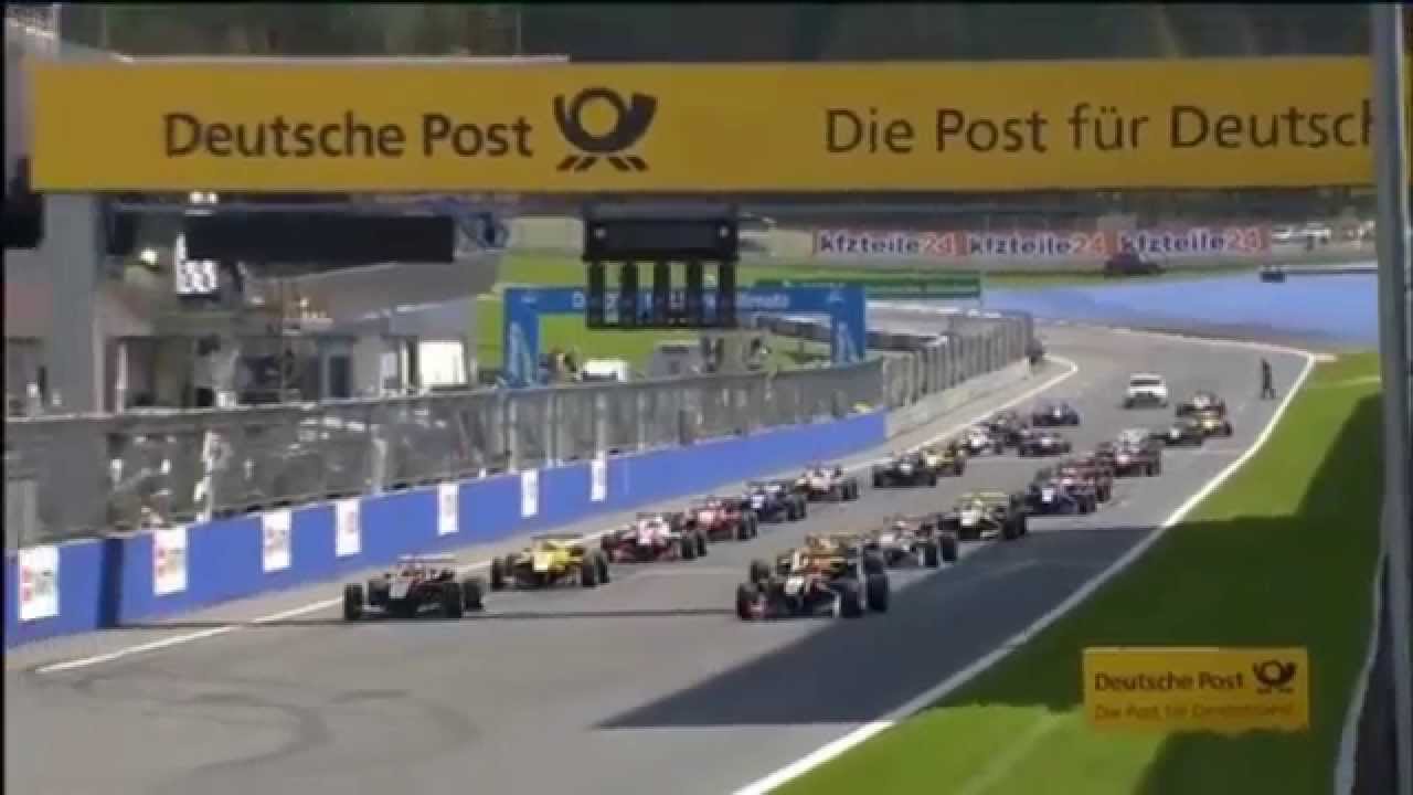European Formula 3 2014. Red Bull Ring. Max Verstappen and Esteban Ocon ...