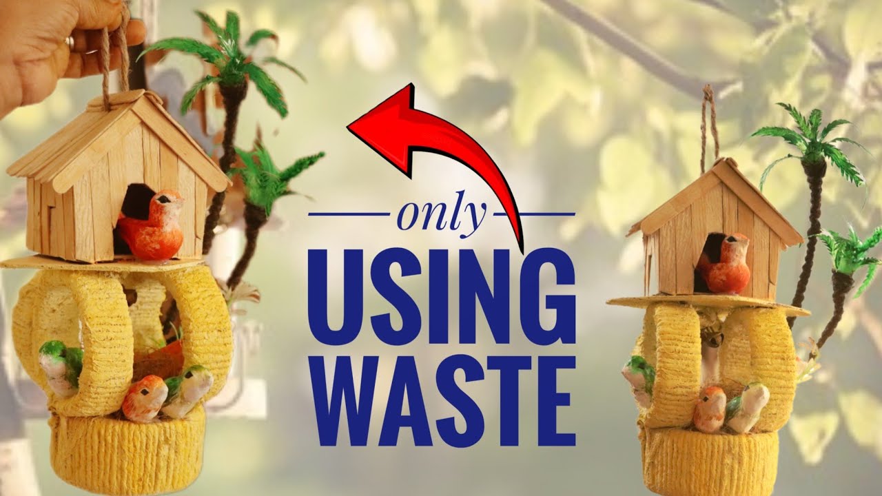 Make a decorative items from waste material /Easy craft ideas for home ...